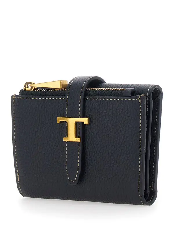 TOD'S Wallet With T Plate On The Front In Leather For
