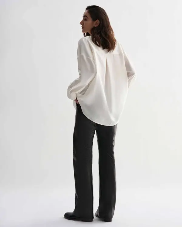 Veronica De Piante Maren Shirt In Silk, Off