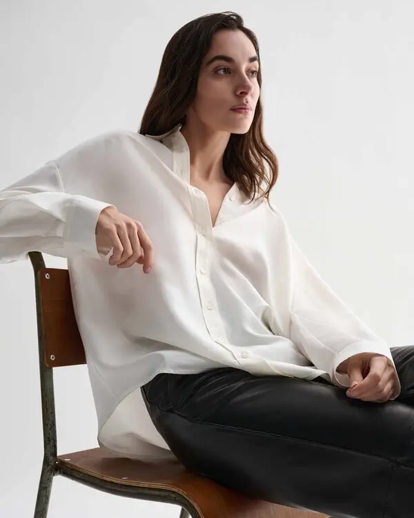 Veronica De Piante Maren Shirt In Silk, Off