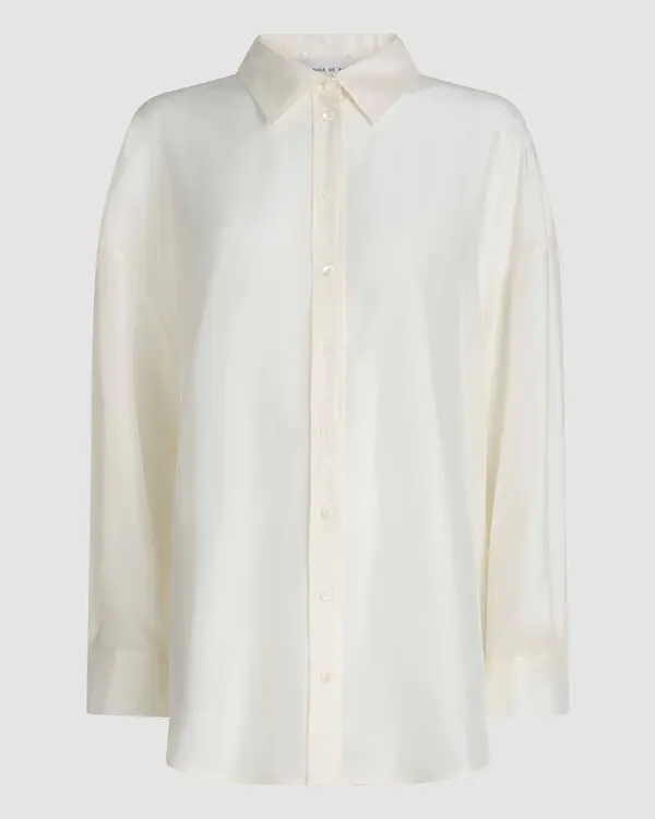 Veronica De Piante Maren Silk Shirt - White