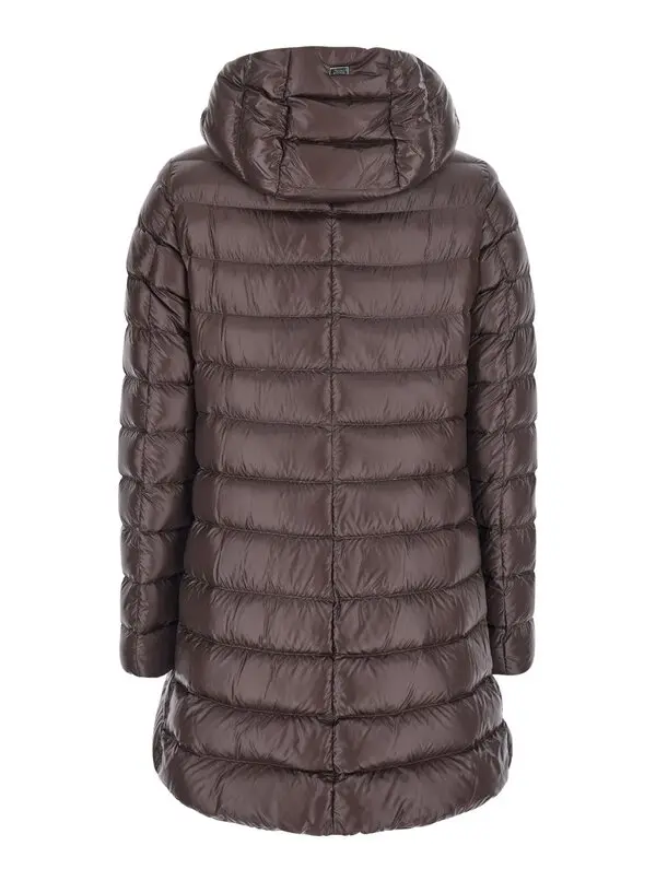 Herno Padded Down Jacket With Fixed Hood And Zip Pockets