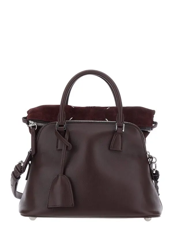 MAISON MARGIELA Bordeaux Handbag With Adjustable And Removable Shoulder Strap In Leather For - Multicolor