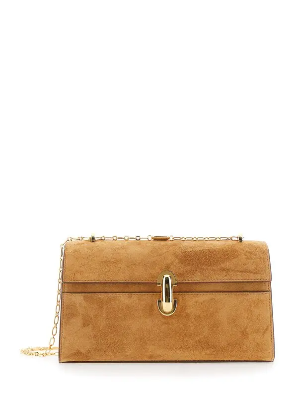 Savette Chain Symmetry Suede Crossbody Bag - Multicolor