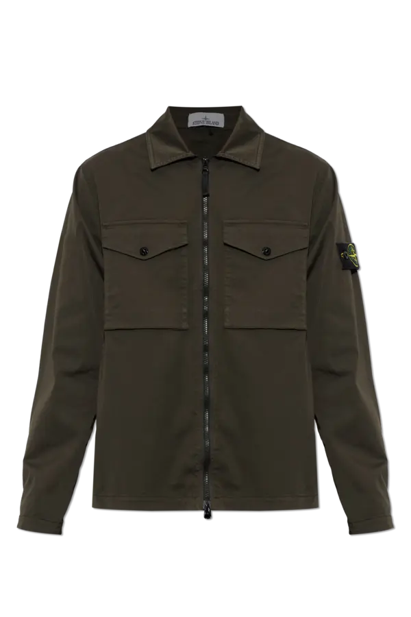 Stone Island Shirt With Logo - Brown