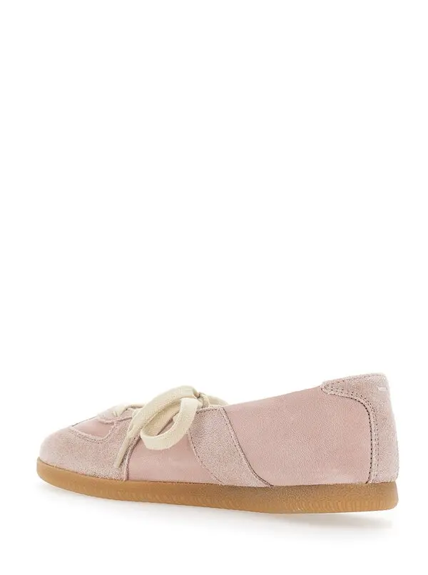 MAISON MARGIELA Low Top Leather And Suede Sneakers With Lace-up Closure - Multicolor