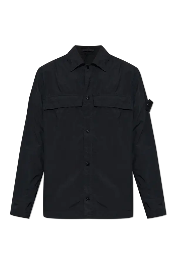 Stone Island Shirt With Patch - Black