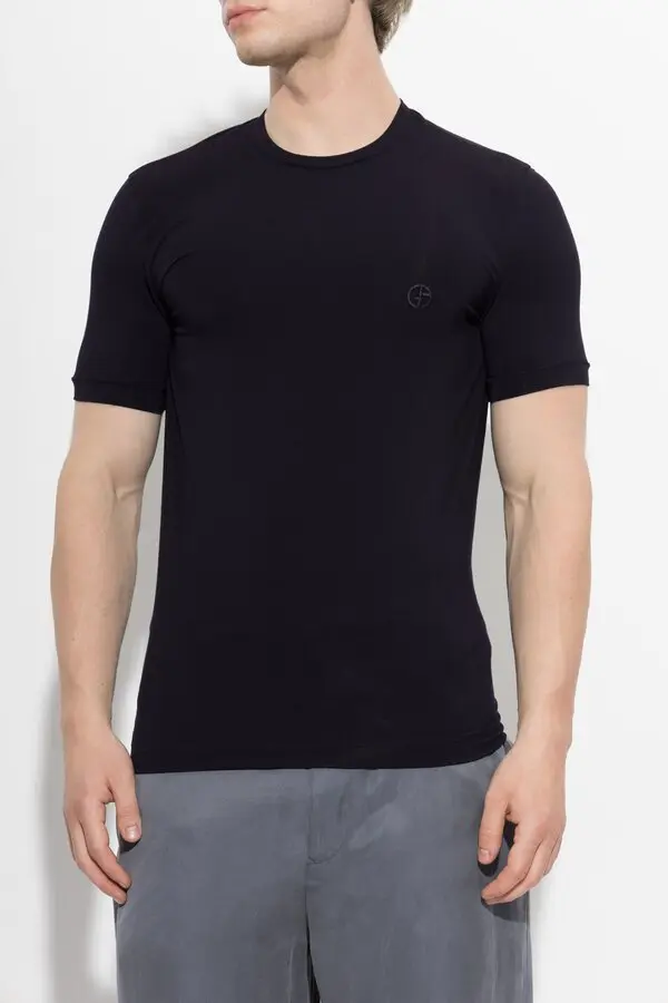 Giorgio Armani T-shirt With Embroidered Logo