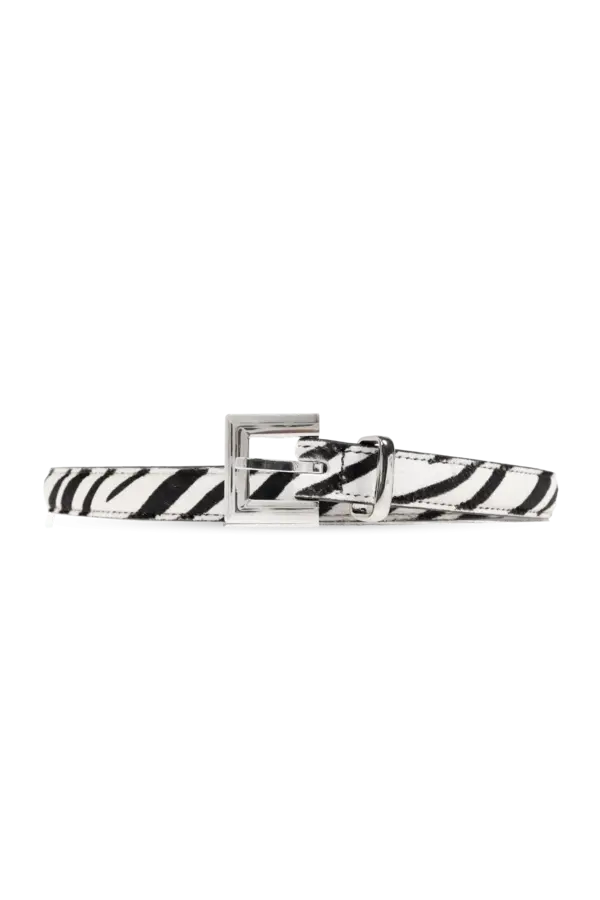 ANINE BING Nicola" Leather Belt - White