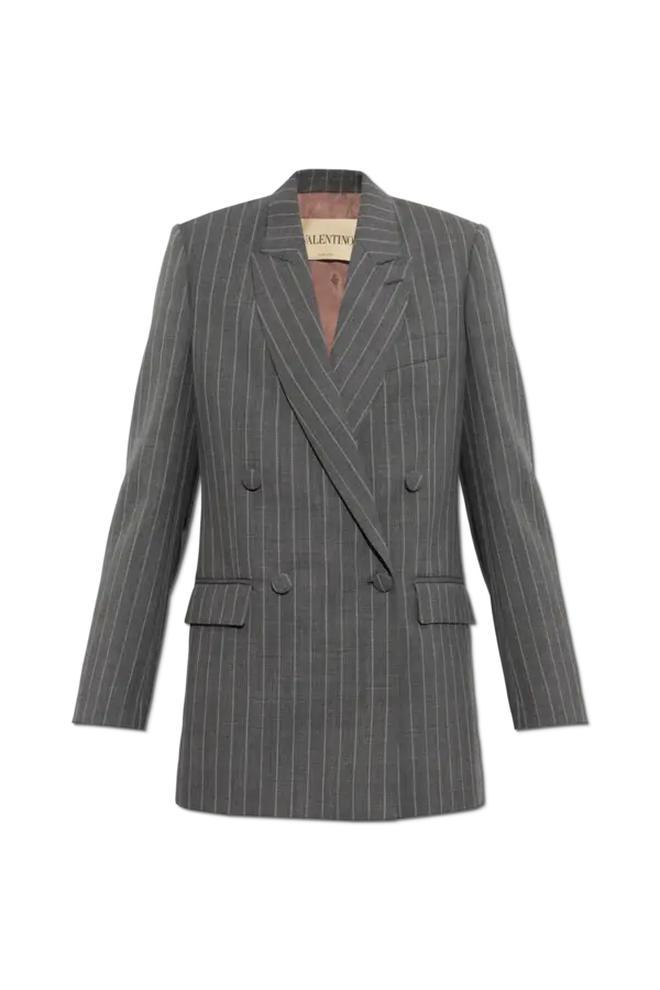 Valentino Garavani Double-breasted Pinstripe Blazer