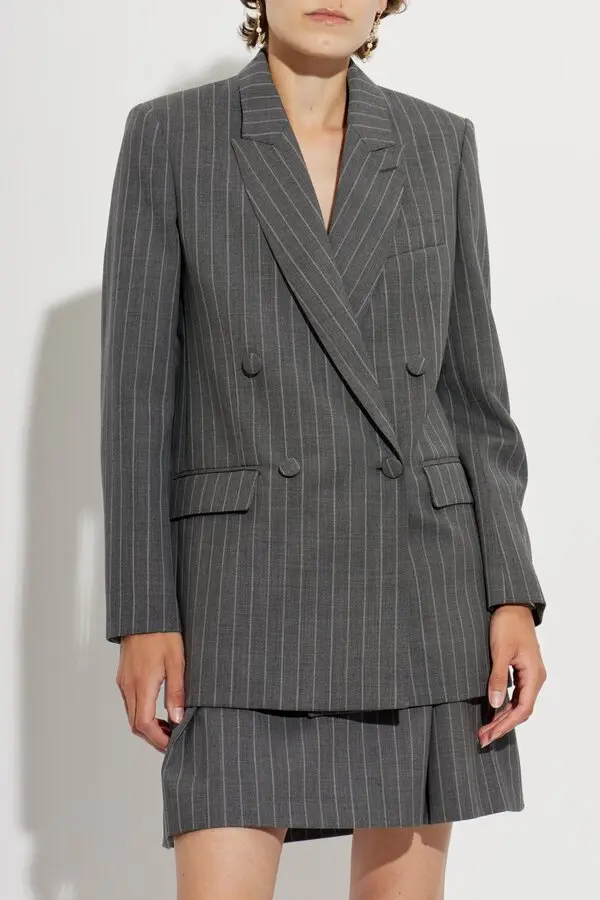 Valentino Garavani Double-breasted Pinstripe Blazer