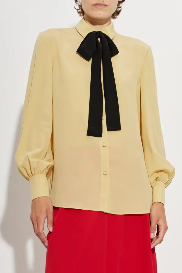 Valentino Garavani Silk Shirt With A Scarf