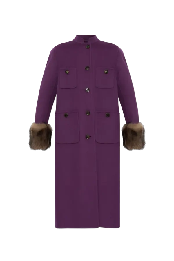 Valentino Garavani Coat With Fur Cuffs