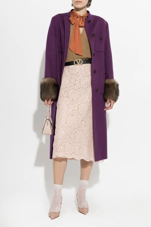 Valentino Garavani Coat With Fur Cuffs
