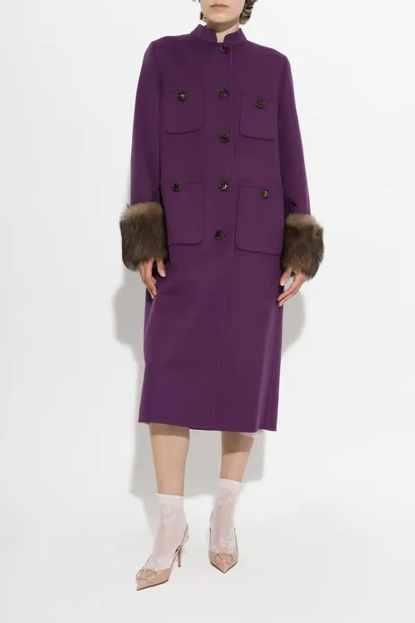 Valentino Garavani Coat With Fur Cuffs