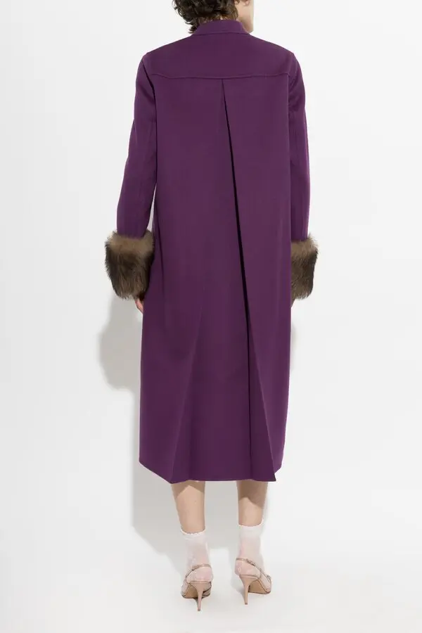 Valentino Garavani Coat With Fur Cuffs