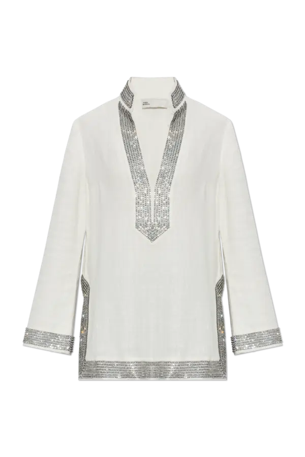 Tory Burch Tunic With Shimmering Crystals