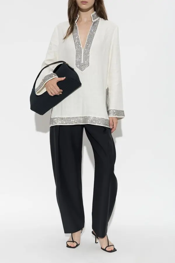 Tory Burch Tunic With Shimmering Crystals
