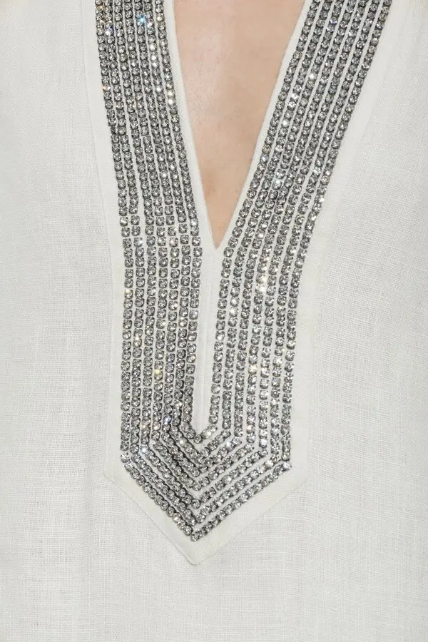 Tory Burch Tunic With Shimmering Crystals