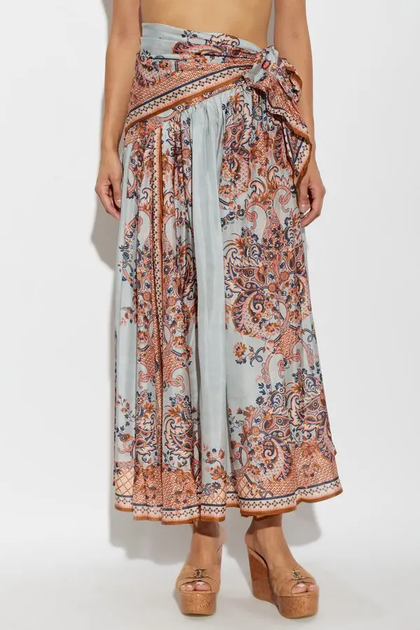 Zimmermann Silk Skirt With Decorative Tie