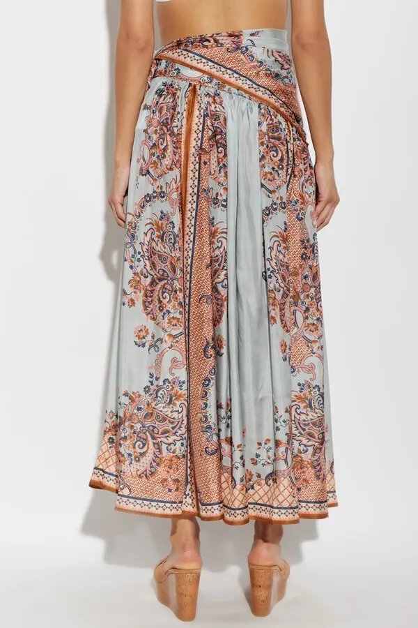 Zimmermann Silk Skirt With Decorative Tie