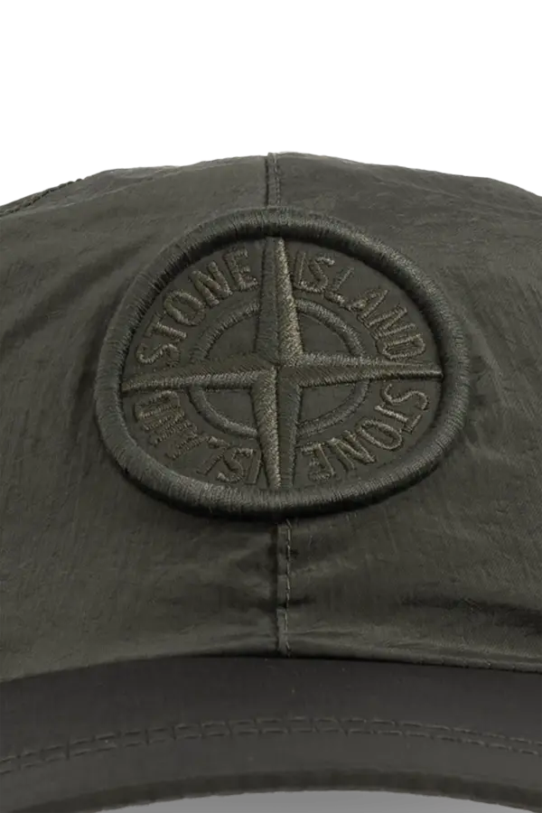 Stone Island Baseball Cap With Compass Emblem - Green