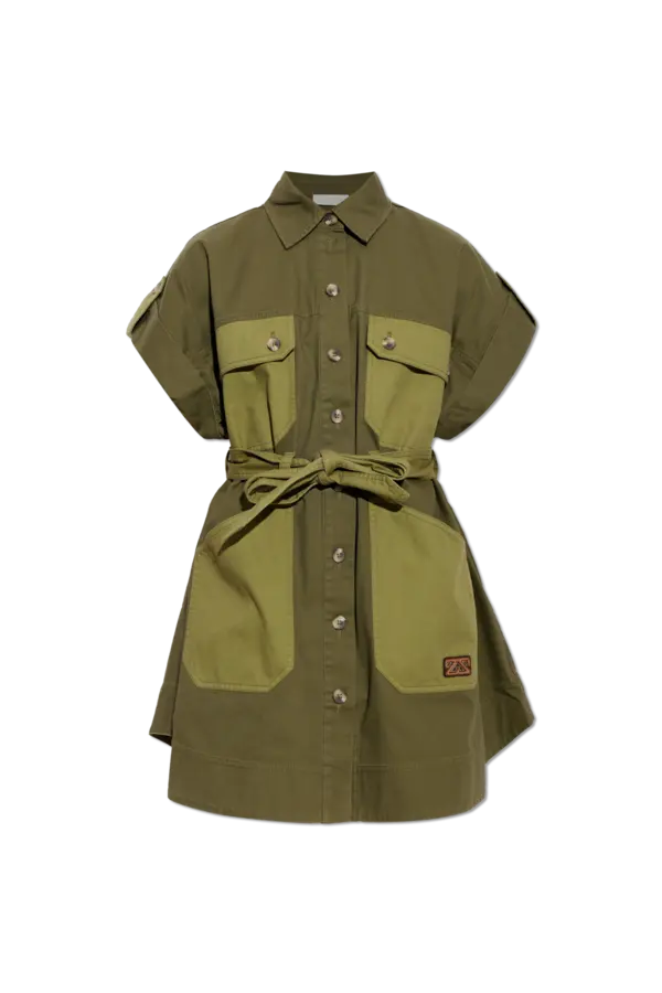 Zimmermann Cotton Jacket With Belt - Green