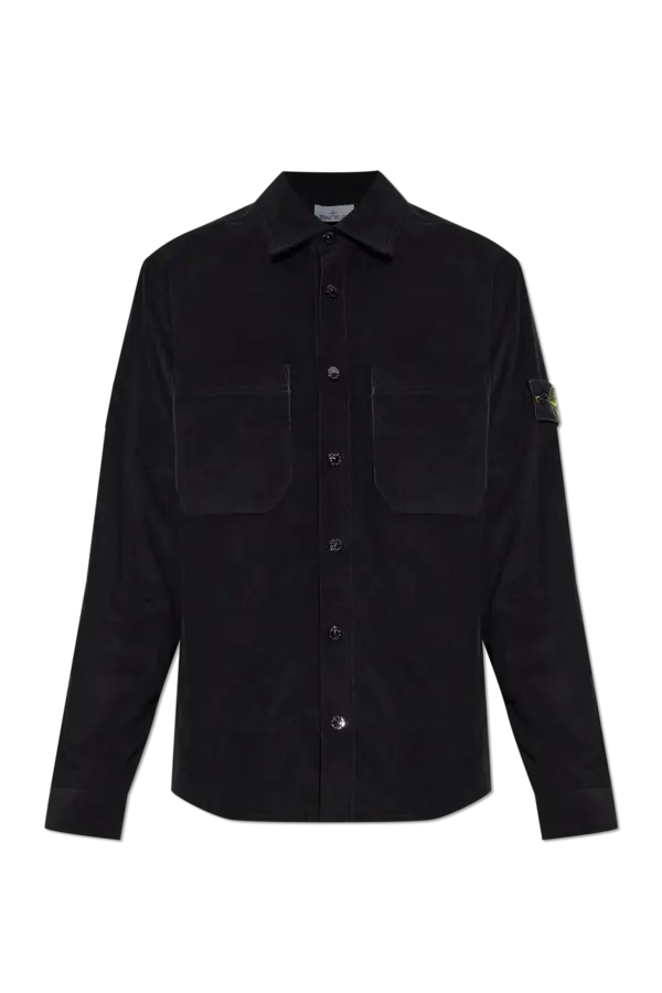 Stone Island Corduroy Shirt - Black