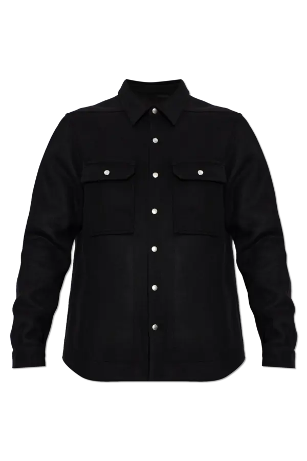 Rick Owens Wool Shirt - Black