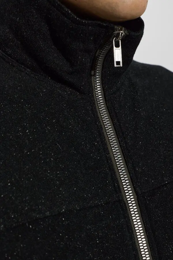 Rick Owens Stand Collar Zip-up Sweatshirt
