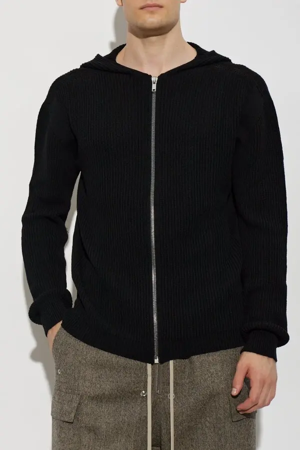 Rick Owens Wool Cardigan With Hood
