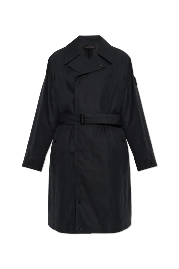 Stone Island Coat With Logo Patch