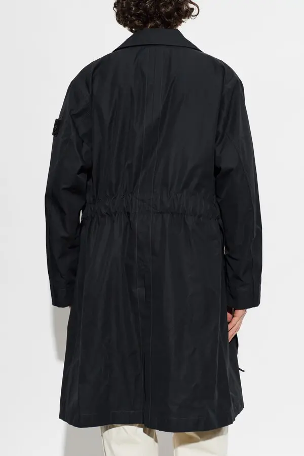 Stone Island Coat With Logo Patch