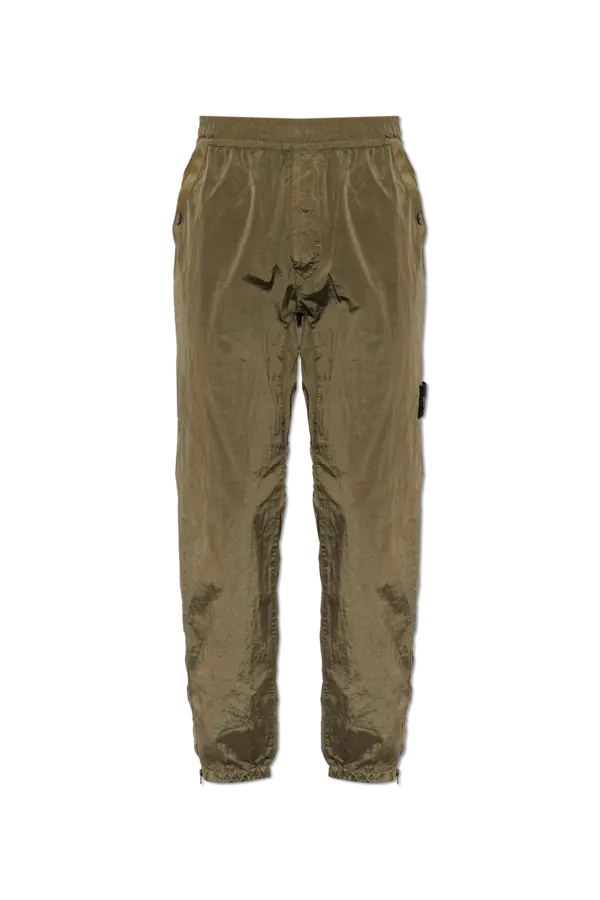 Stone Island Pants With Logo - Green