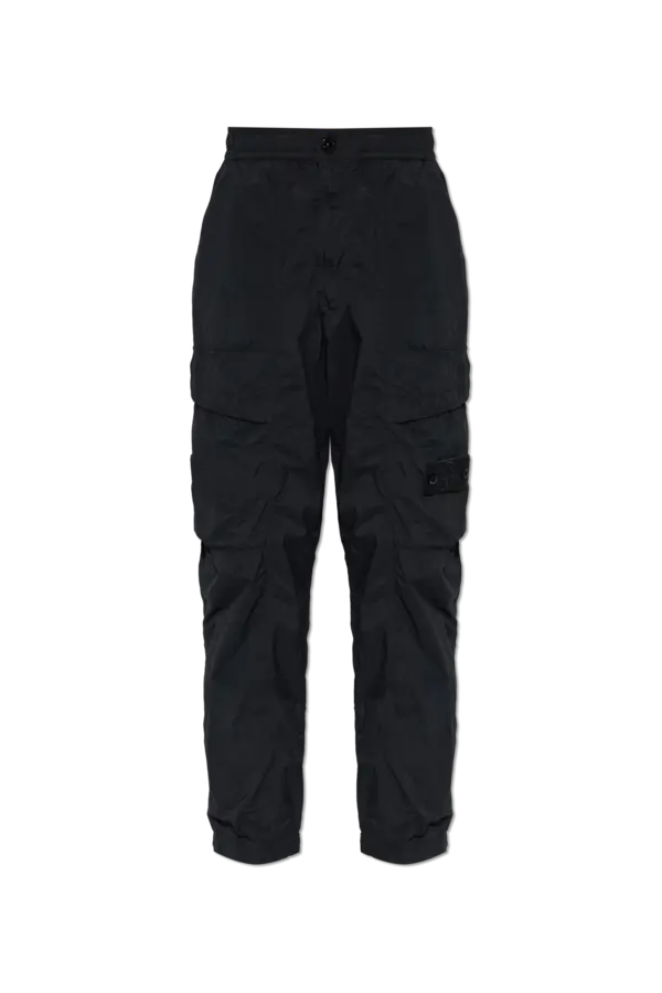 Stone Island Pants With Logo - Black