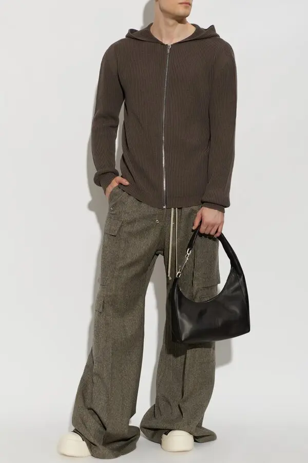 Rick Owens Wool Cardigan With Hood