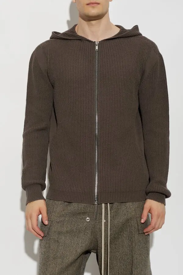 Rick Owens Wool Cardigan With Hood