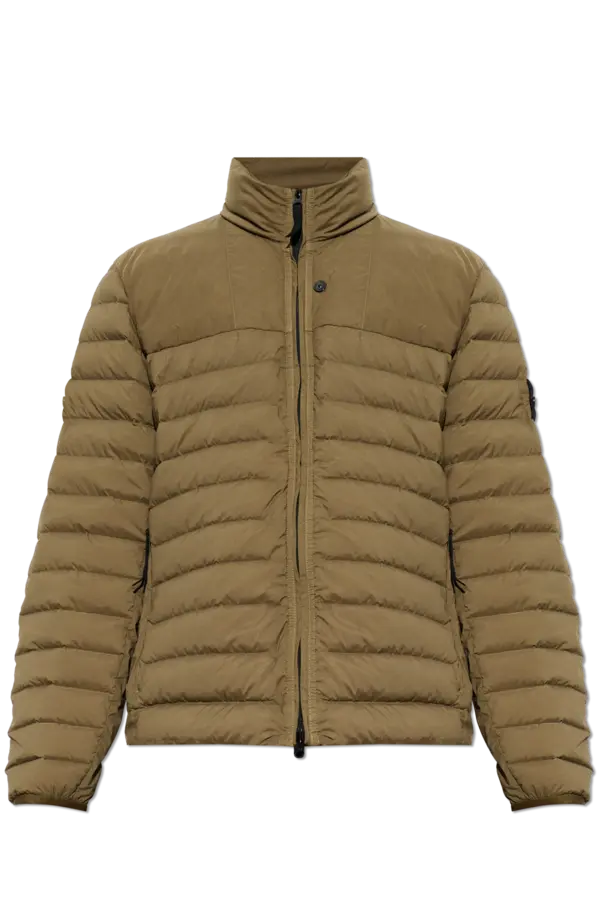 Stone Island Puffer Jacket With Logo Patch