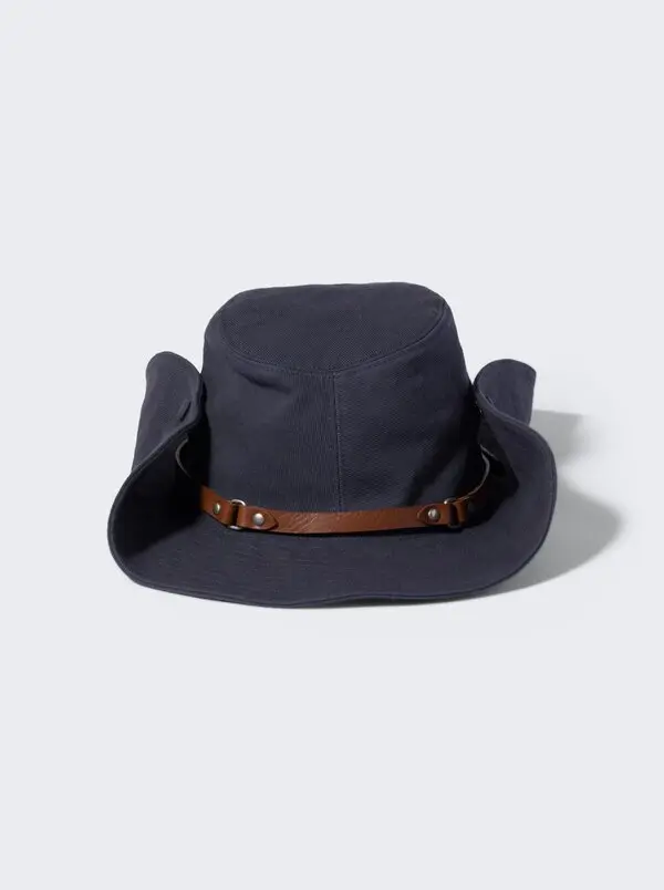 Miu Miu Drill Cowboy Hat Hematite Blue