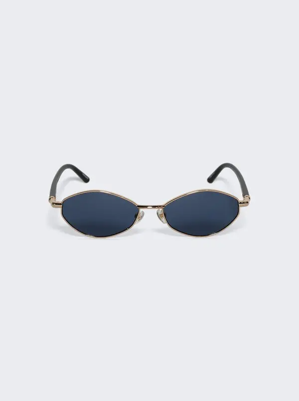 Jacquemus Sirocco Sunglasses Gold And Navy