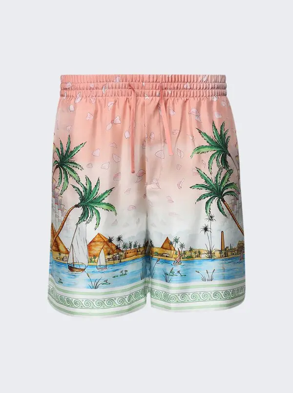 Casablanca Ethereal Silk Shorts Multicolor - Multi