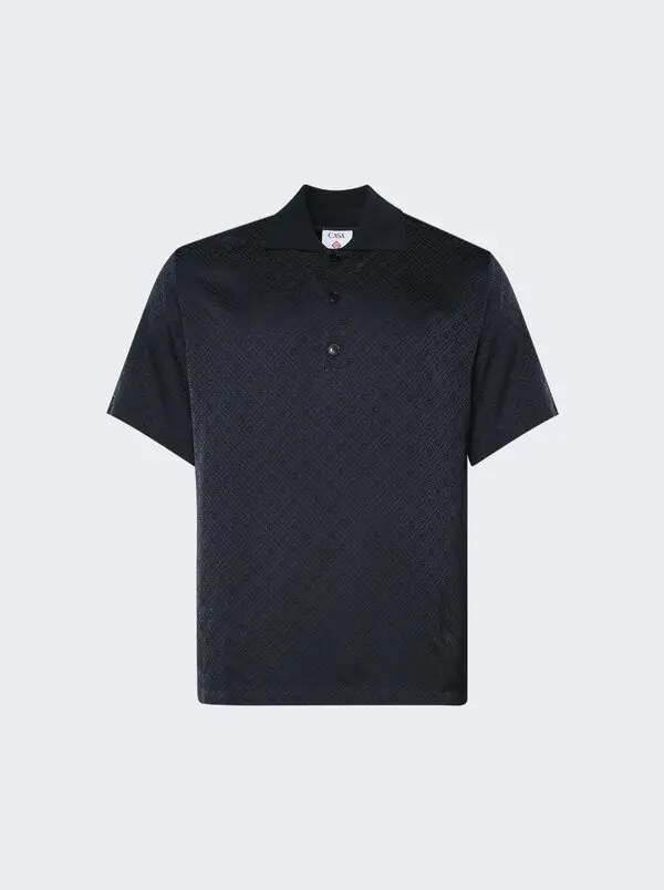 Casablanca Knit Collar Polo Shirt Dark - Navy