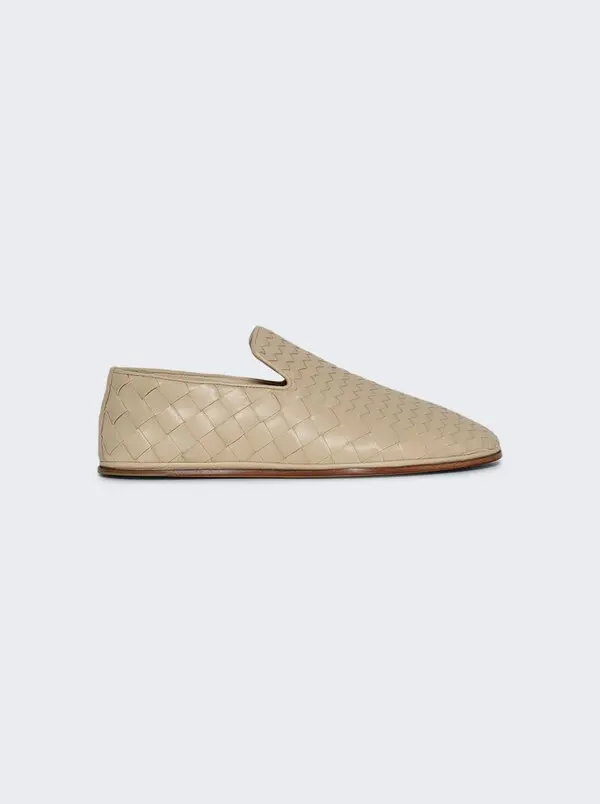 Bottega Veneta Intrecciato Leather Slipper - Beige