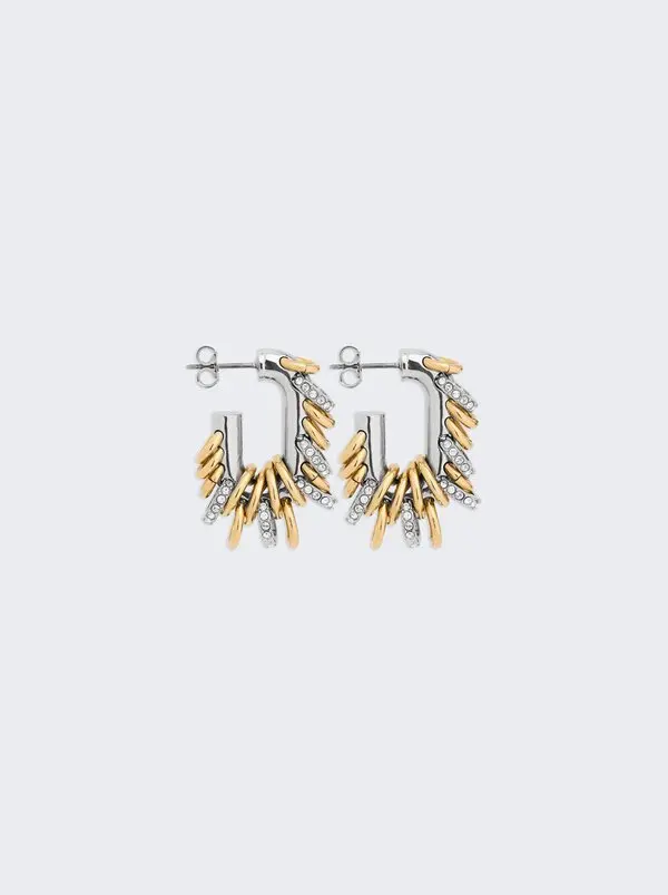 Rabanne Small Punk Xl Link Earrings Silver And