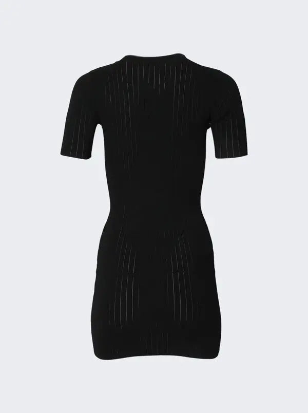 Alexander Wang V-neck Pointelle Dress With Zip