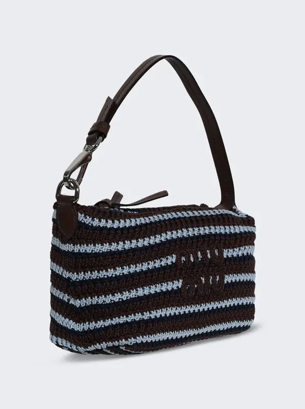 Miu Miu Crochet Pouch Bag Cocoa And Celeste