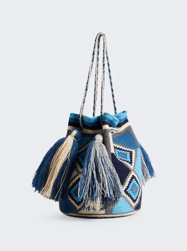 JW Anderson La Mochia Wayuu Pouch - Blue