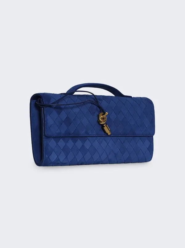 Bottega Veneta Andiamo Clutch Bag - Blue