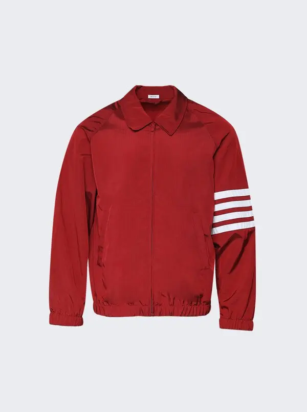 Thom Browne Ripstop Raglan Coach Jacket Dark - Red