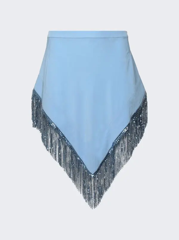 Rabanne Chainmail Crãªpe Mini Skirt - Blue