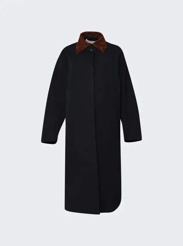 RÓHE Suede Collar Wool Coat